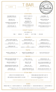 Lunch Menu - TBarNYC